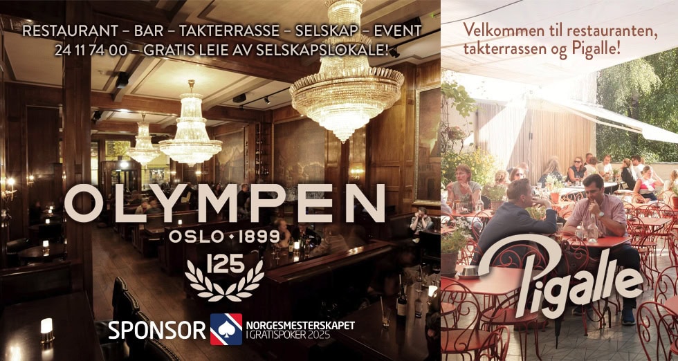 Olympen Restaurant – Norgesmesterskapet i Gratispoker
